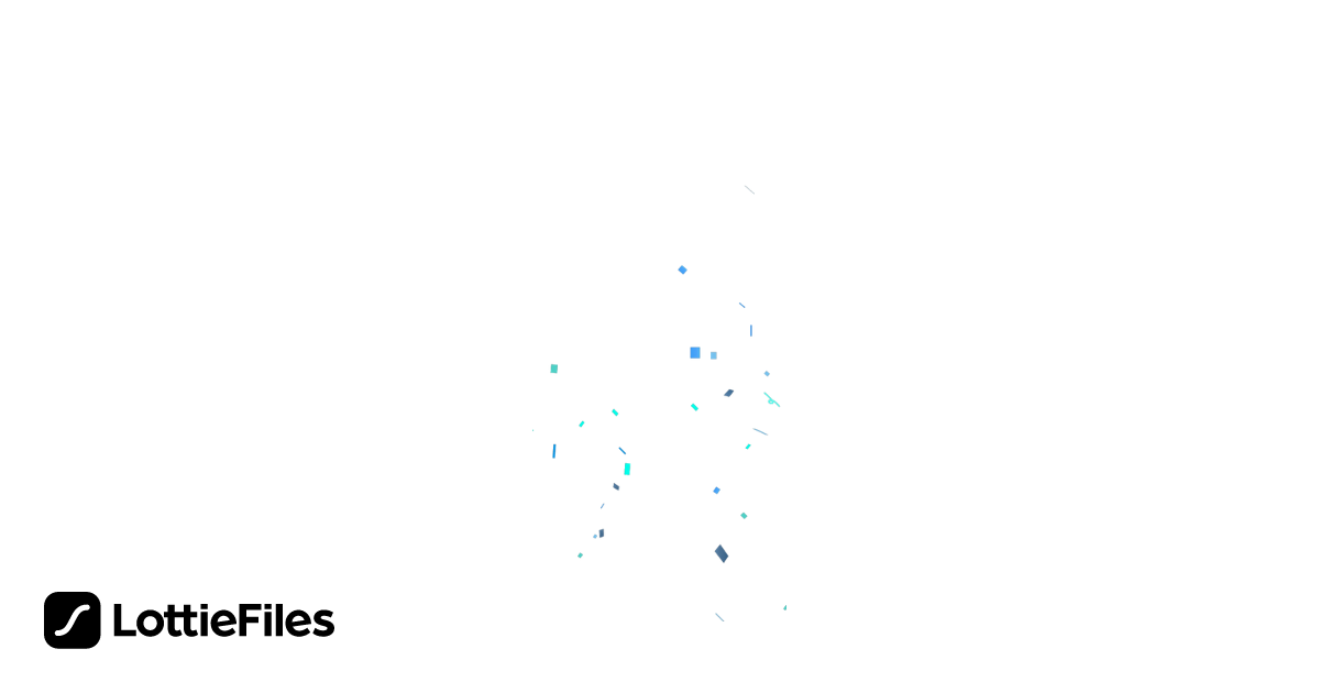Free Blue themed confetti Animation by Derrick | LottieFiles