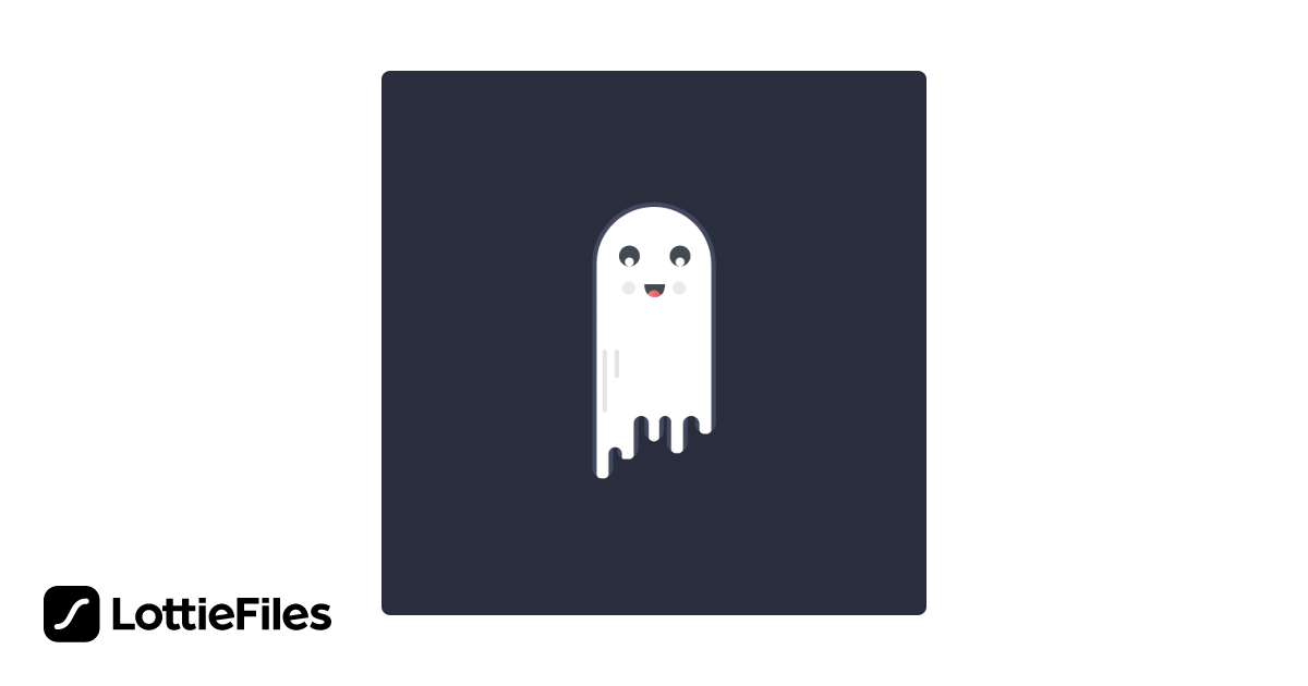 Free Cute Ghost Animation Dark Animation by Yash | LottieFiles