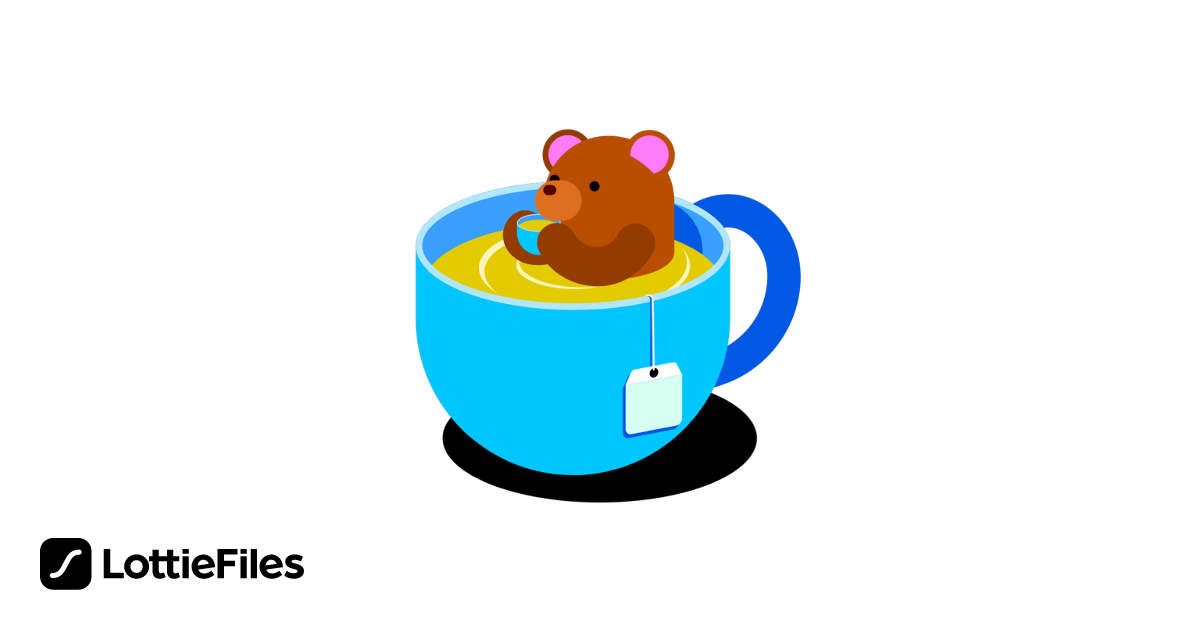 Free Bear Drinking Tea Animation by Amanda | LottieFiles