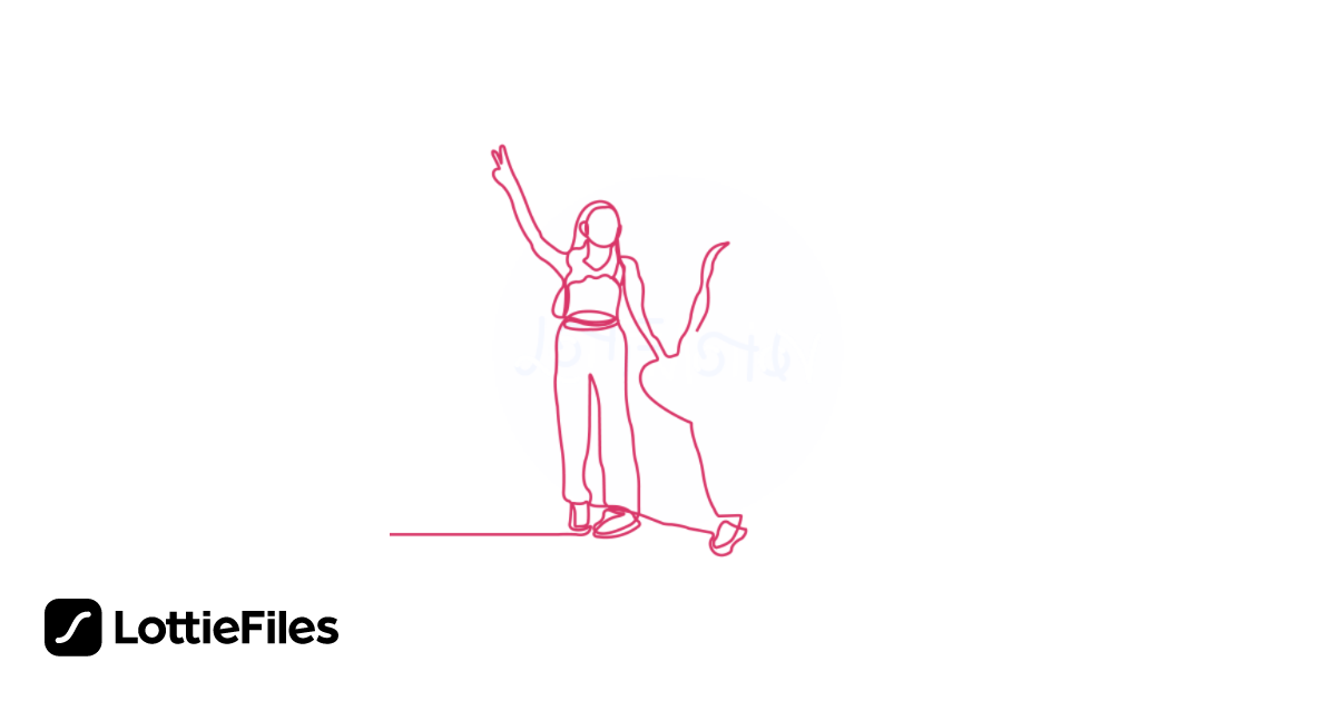 Free Two girl line art Lottie JSON animation Animation by Lottie_motion ...