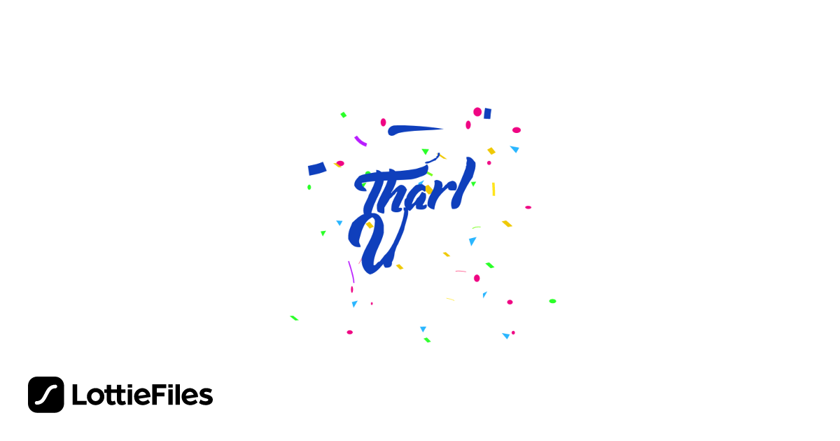 Free Thank you with confetti Animation by Emas Didik Prasetyo | LottieFiles