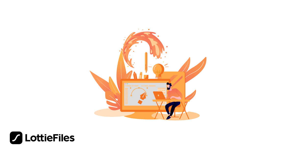 Free Graphic Designer Working Animation Animation by Md Najmul Islam Shakil | LottieFiles