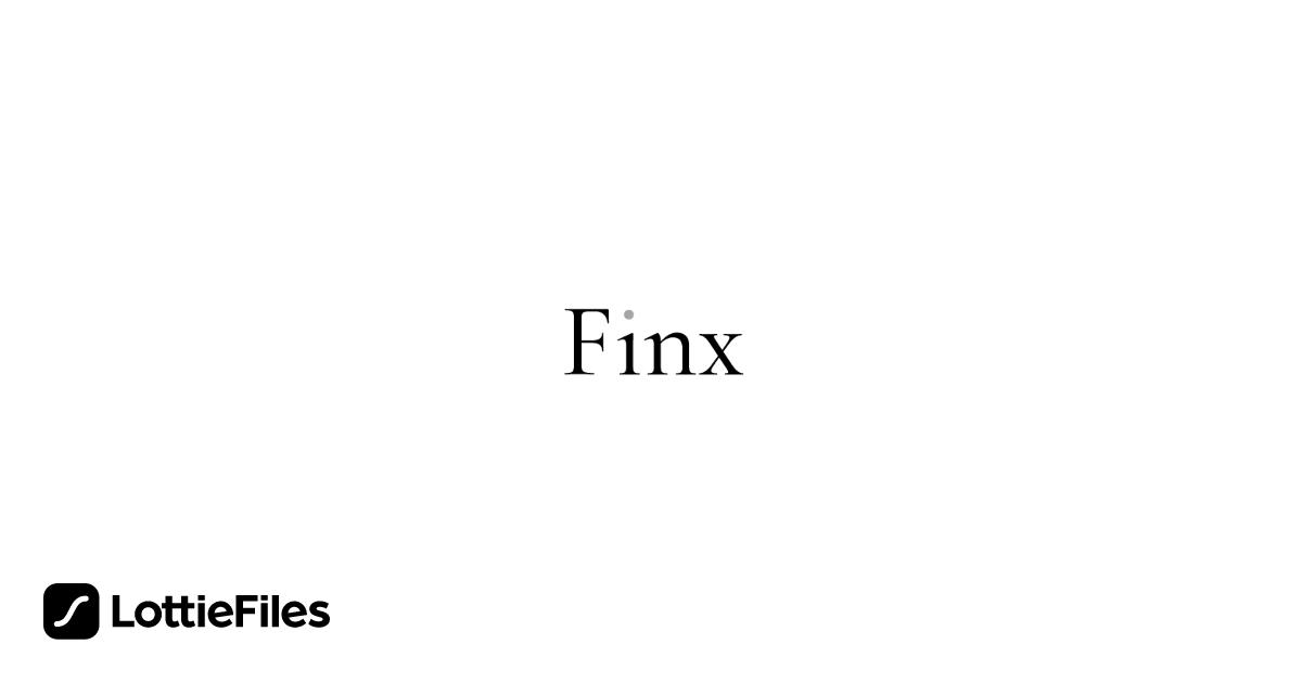 Free finx logo ani Animation by toto | LottieFiles