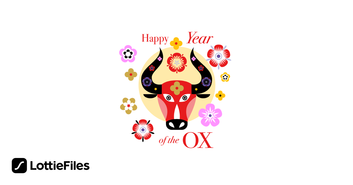 Free Happy Year of the Ox Animation by Eva | LottieFiles