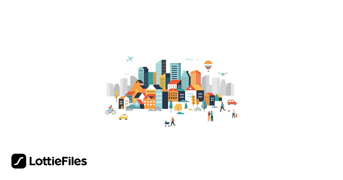 Free Smart City Animation by Aexr Graphics | LottieFiles