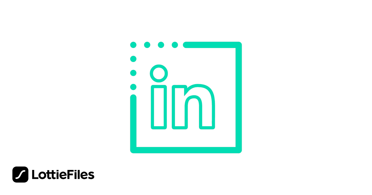 Free LinkedIn icon Lottie JSON animation Animation by Weblodge ...
