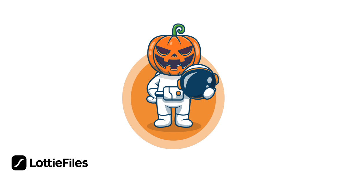 Free Pumpkin Astronaut Animation by Hazeem Fernandez | LottieFiles