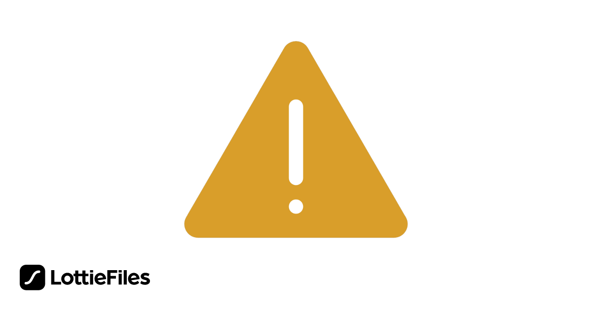 Free Warning Alert Animation by Oyinloluwa | LottieFiles