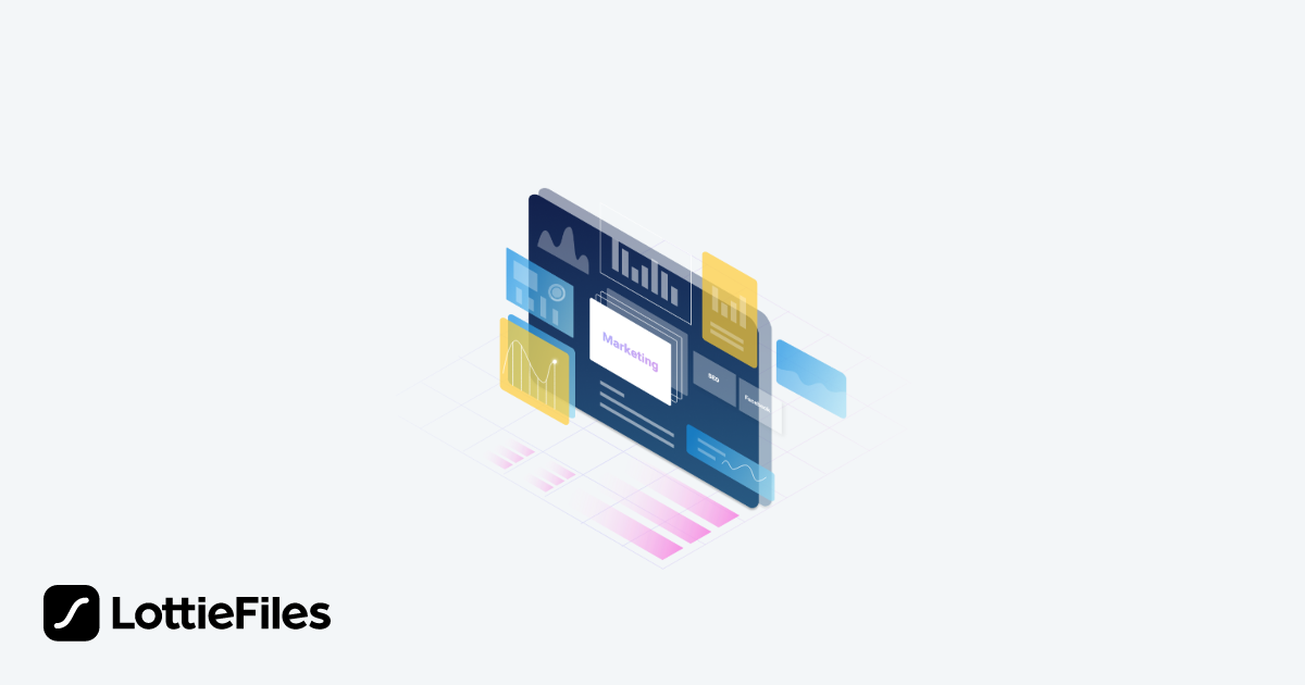 Free marketing blue Animation by niko | LottieFiles