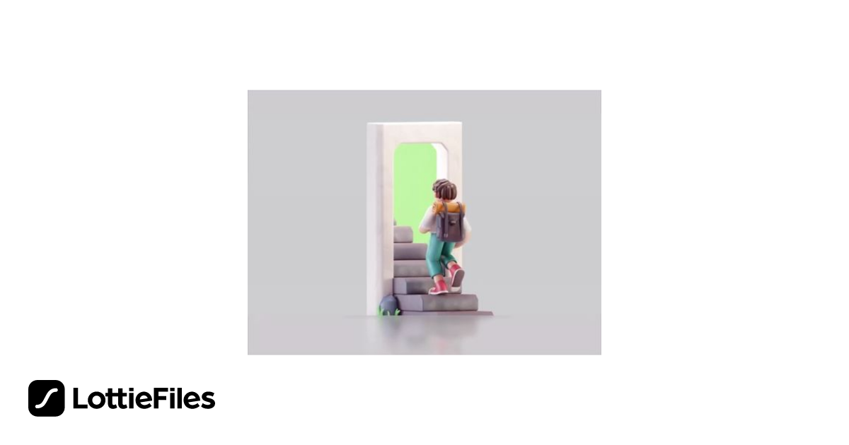 Free 3D Step Up Stairs Animation by Irfan | LottieFiles