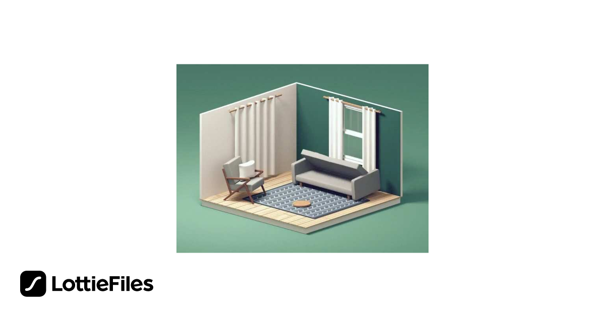 Free 3D Isometric Living Room Animation by Irfan | LottieFiles