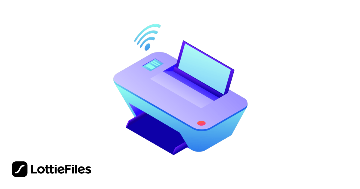 Free Wifi printer Lottie JSON animation Animation by Weblodge | LottieFiles