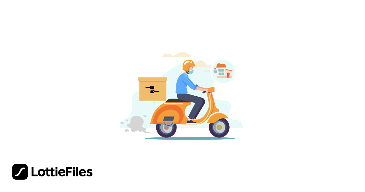 Free Delivery guy out for delivery Animation by Rishabh Goel | LottieFiles