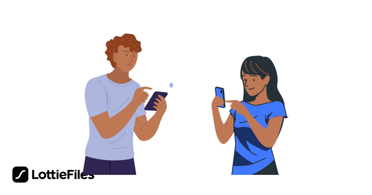 Free 2 people doing p2p transactions with phones Animation by Weblodge ...