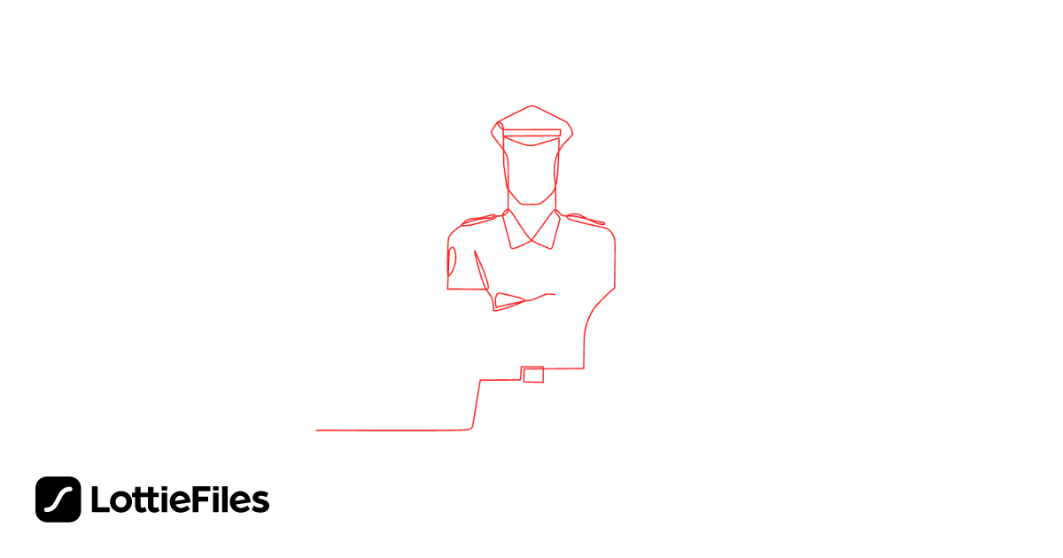 Free Single Line Police man Animation by SM | LottieFiles