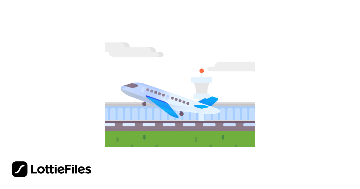 Free Airplane Departure from airport Animation by MD Abdur | LottieFiles