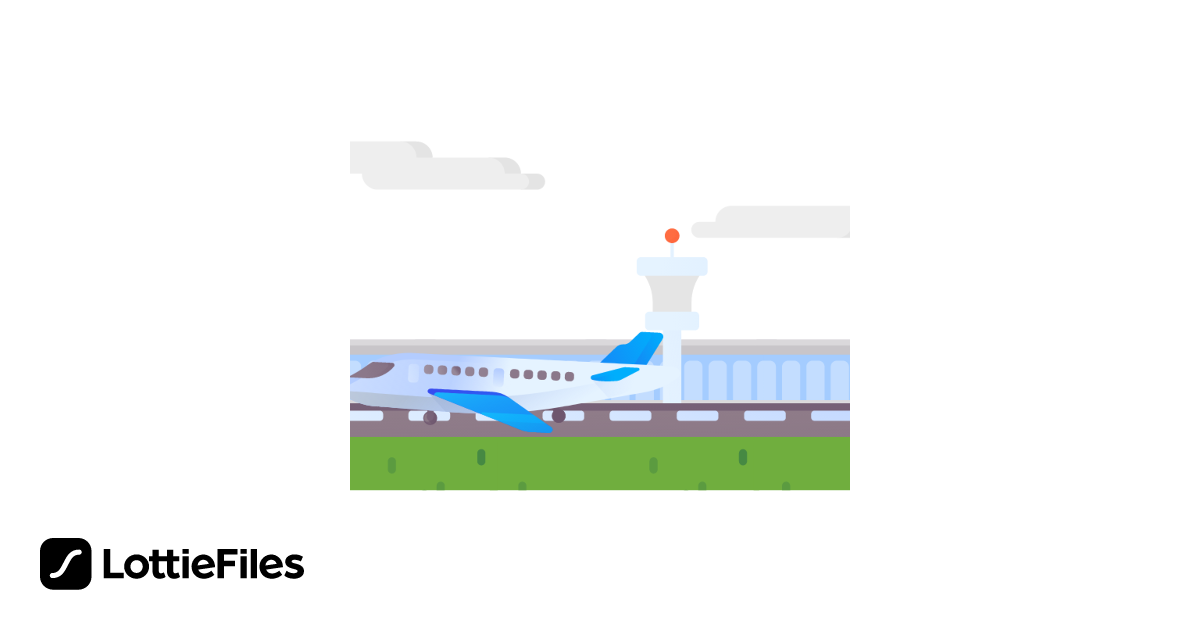 Free Airplane arrival at airport Animation by MD Abdur | LottieFiles