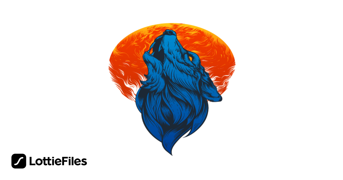Free wolf moon Animation by Saheb | LottieFiles