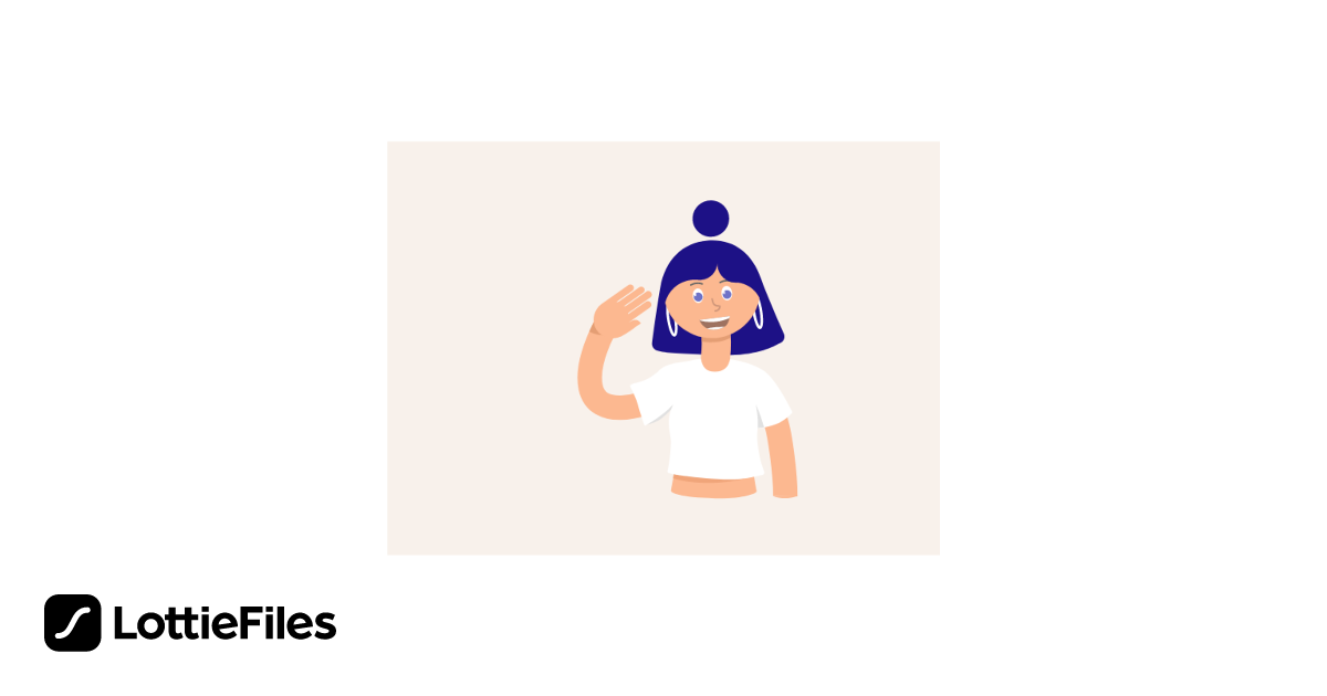 Free Waving girl 👋 Animation by Konstantin Suvorov | LottieFiles