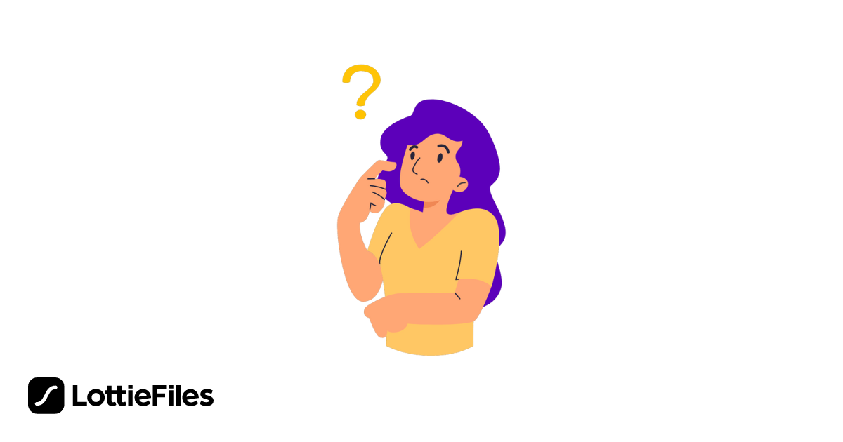 Free Question mark with lady Animation by Restful | LottieFiles