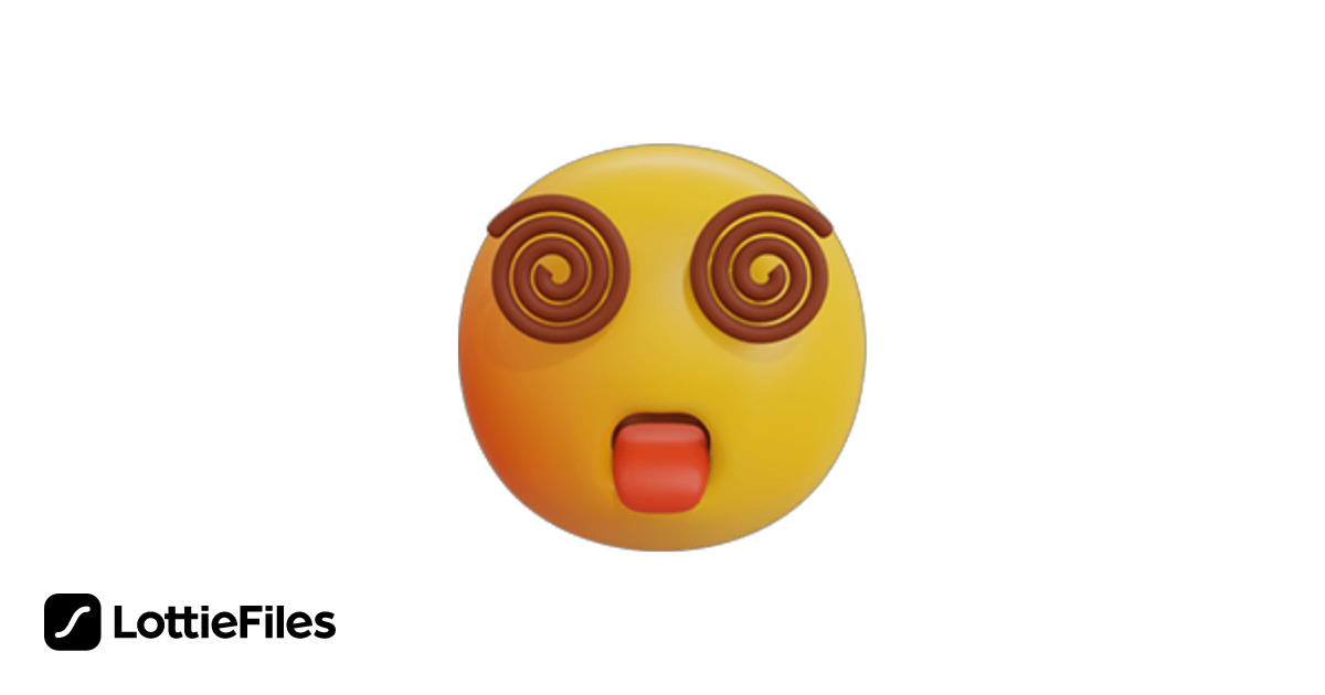 Free Dizzy 3D Emoji Animation by Permadi | LottieFiles