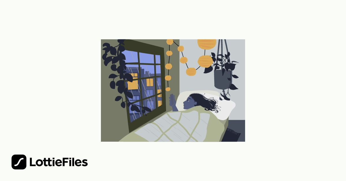 Free A rainy night at home Animation by Lisa | LottieFiles