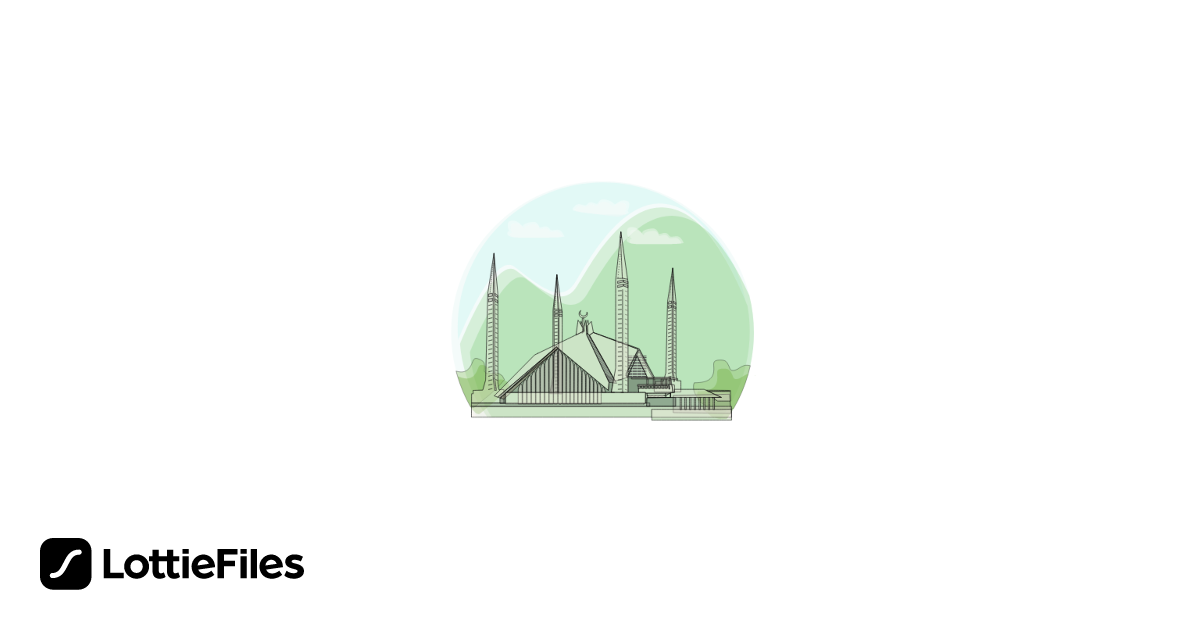 Free Faisal Mosque Animation by Rana Adeel Farrukh | LottieFiles