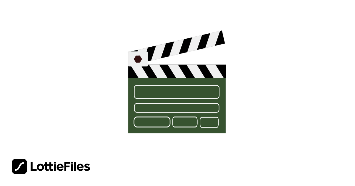 Free Film slate clapboard Animation by Jazmín | LottieFiles