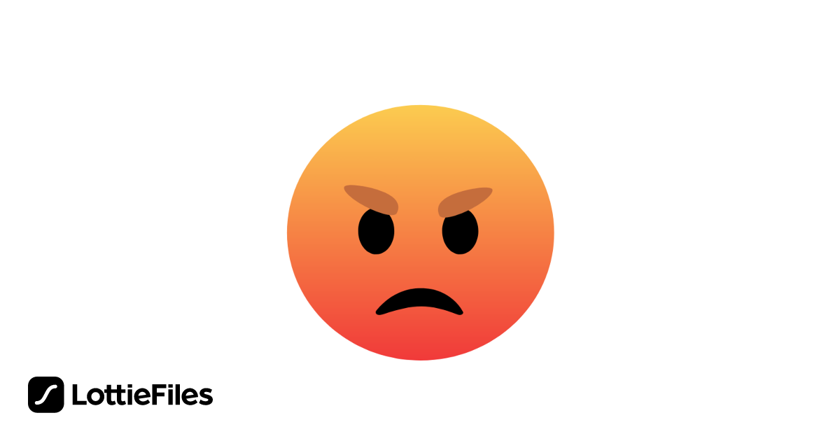 Free Angry face emoji Animation by Jitu | LottieFiles