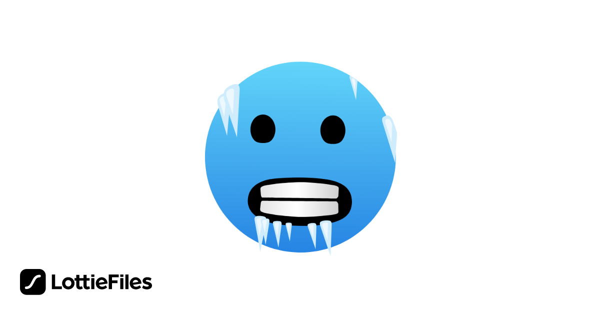 Free Frozen face emoji Animation by Jitu | LottieFiles