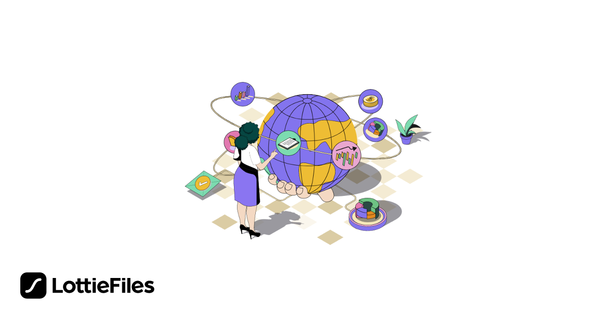 Free Global business Animation by Beta tech | LottieFiles