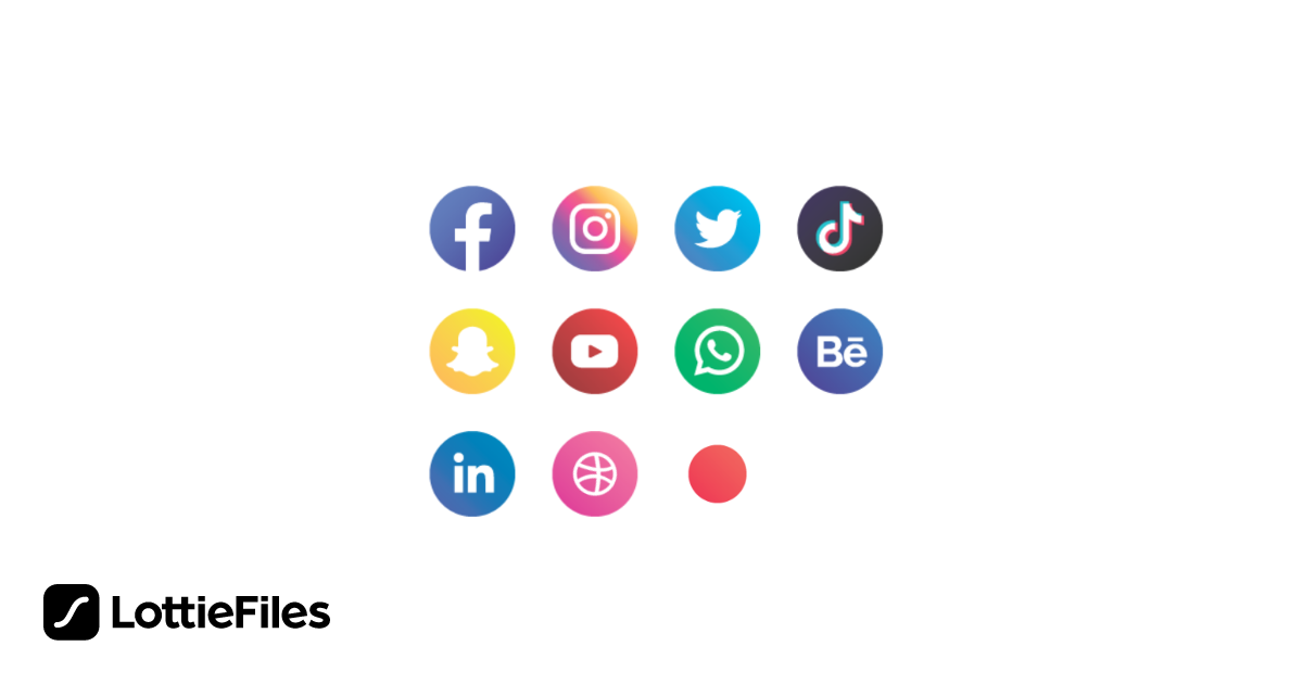 Free social media icons animation colored Animation by praveen pravi ...