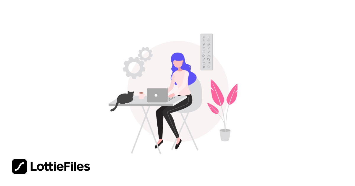Free Graphic Designer Character Animation by Annie Theriault | LottieFiles