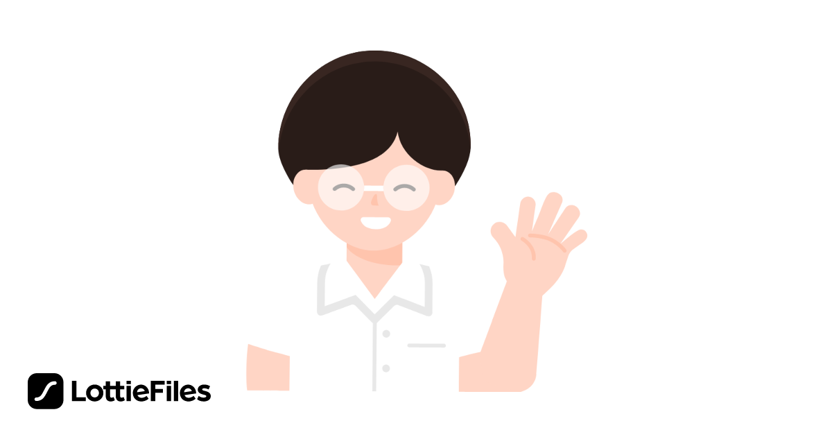 Free Happy boy waving hello Animation by dDara | LottieFiles