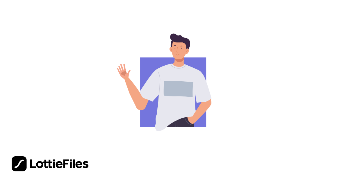 Free young say hello Animation by Kangkang chan | LottieFiles