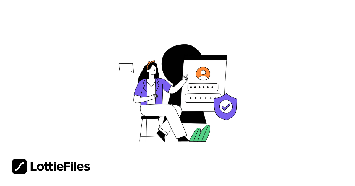 Free Login Character Animation Animation by Hassan | LottieFiles