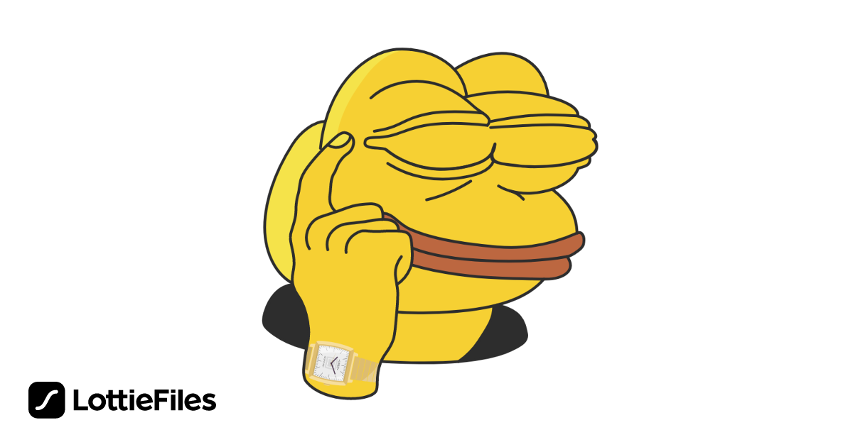 Free The Rare Gold Pepe Animation by Mr | LottieFiles