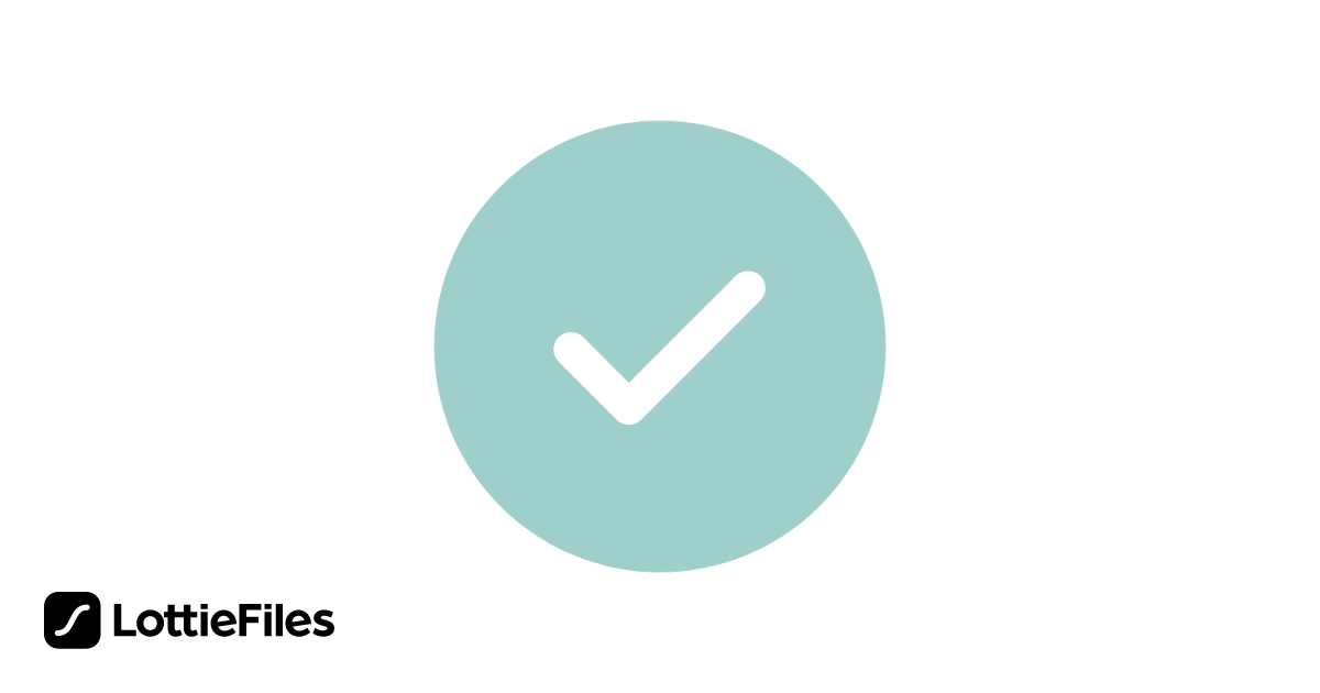 Free light cyan check Animation by Alex Stolzoff | LottieFiles