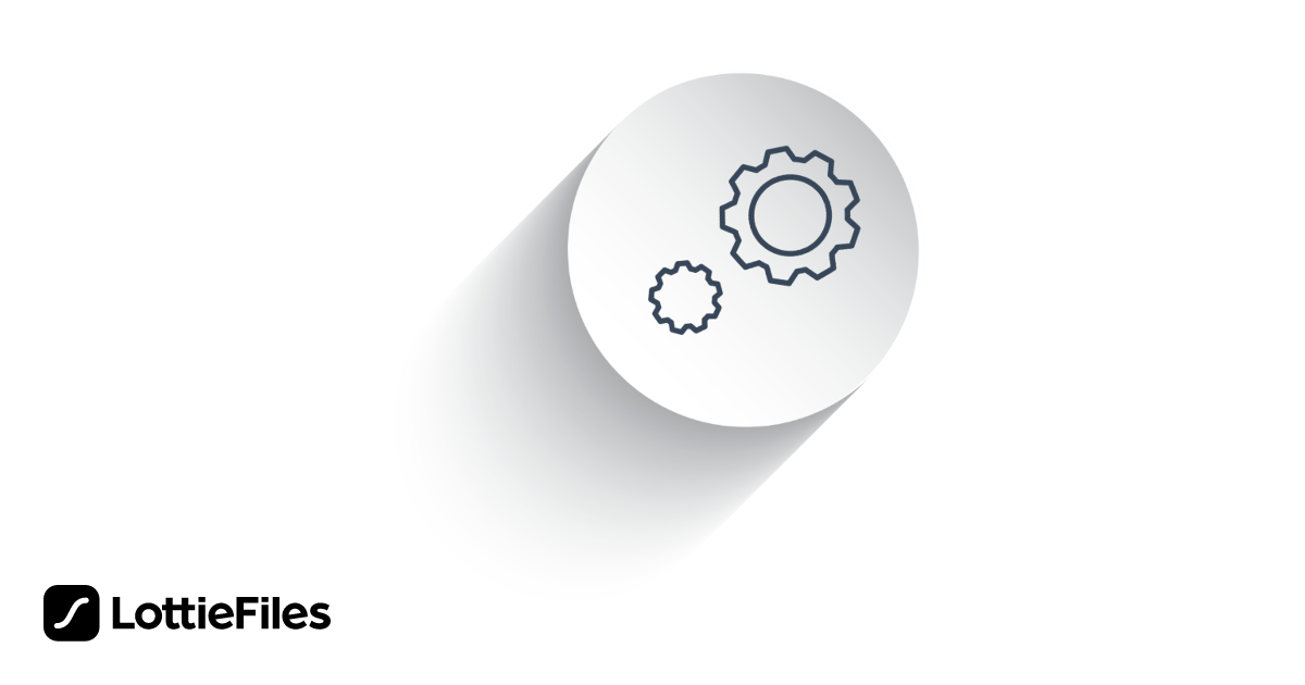 Free Gear Modern White Icon Animation by Olya Tsoi | LottieFiles