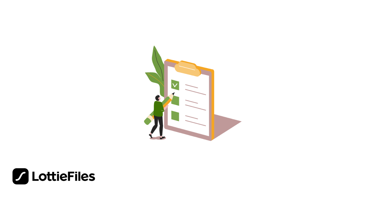 Free Checklist in Green Animation by Jessica Engelking | LottieFiles