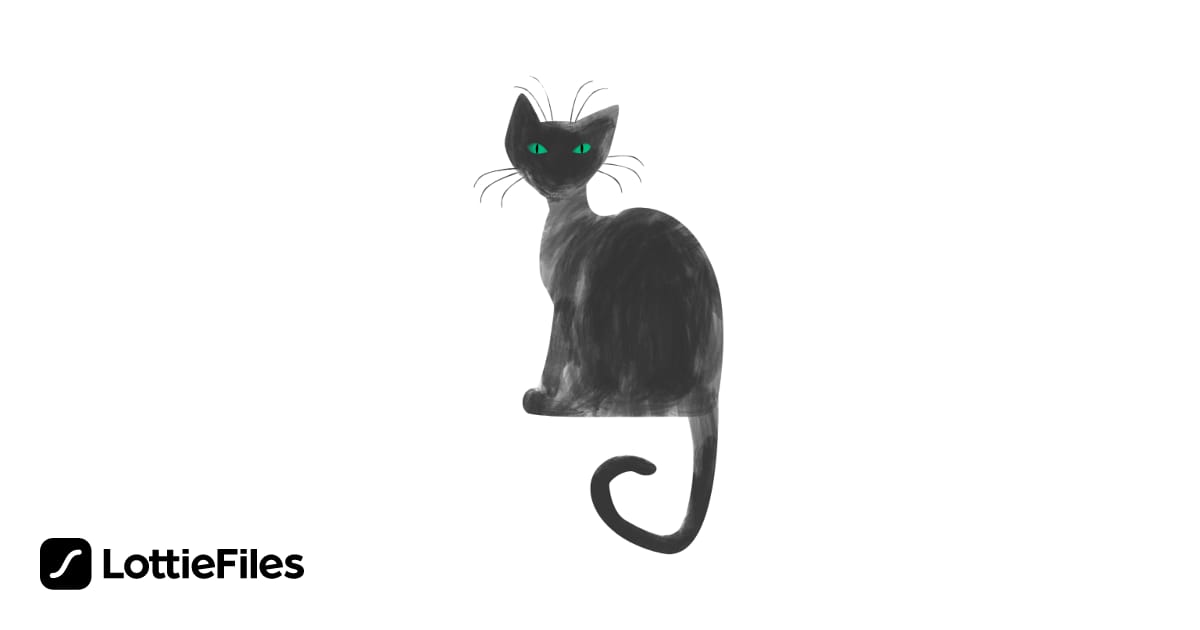 Free Black Cat Animation by EmmaParker | LottieFiles