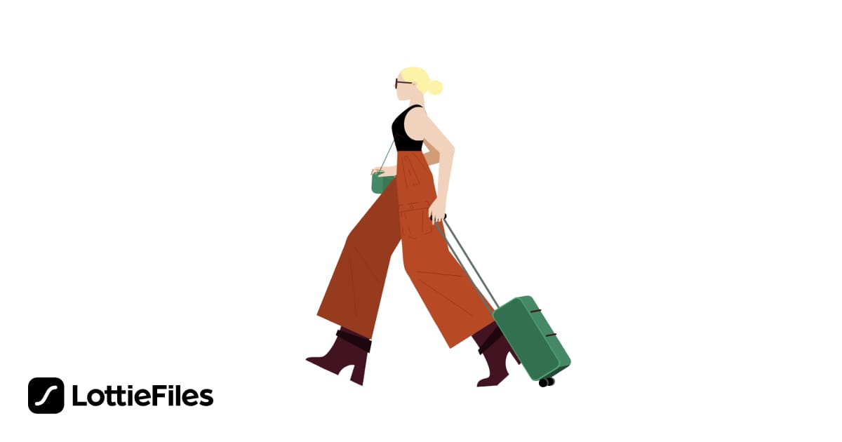 Free Girl with suitcase Animation by FaustoGalindo | LottieFiles