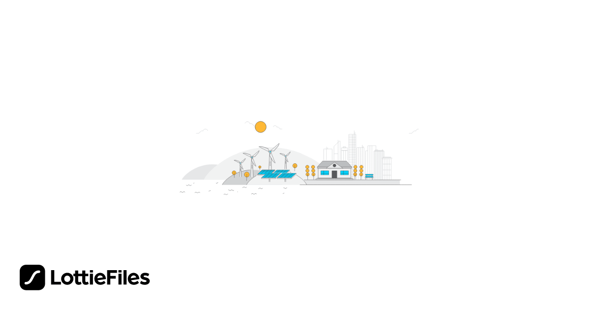 Free Wind turbines and solar panels energy Animation by Abdul Latif ...