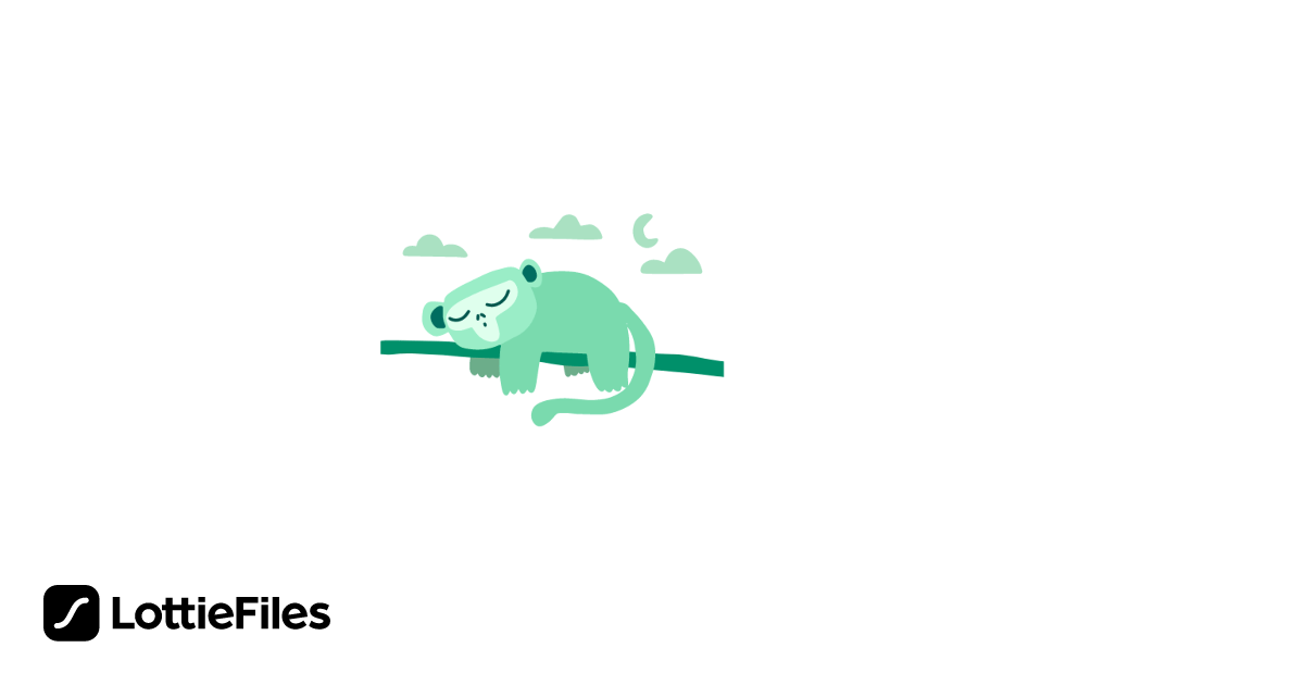 Free Monkey sleep Animation by Max Sirotyuk | LottieFiles