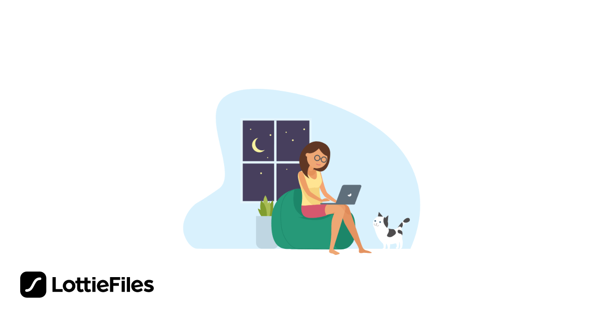 Free Young lady work from home Animation by sunethart.me | LottieFiles