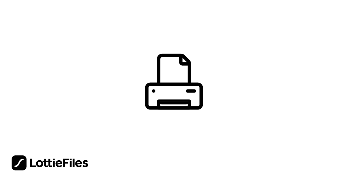 Free Printer Icon Animation by Ision Industries | LottieFiles