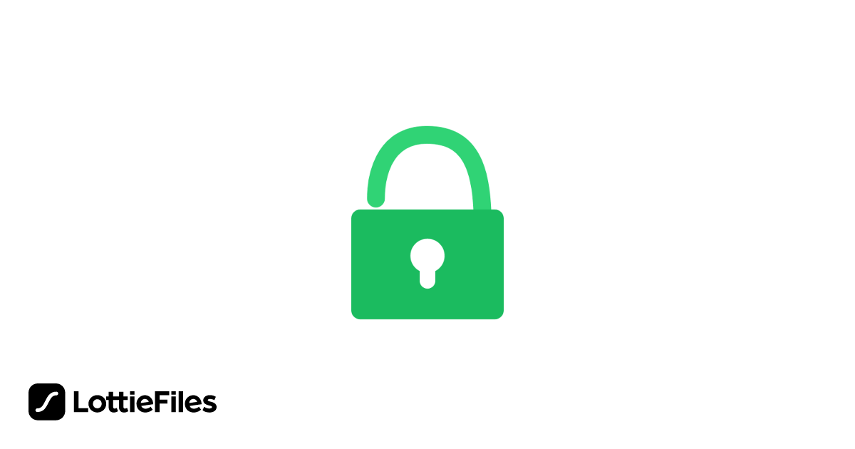 Free Lock Gig Green Animation by Robert | LottieFiles