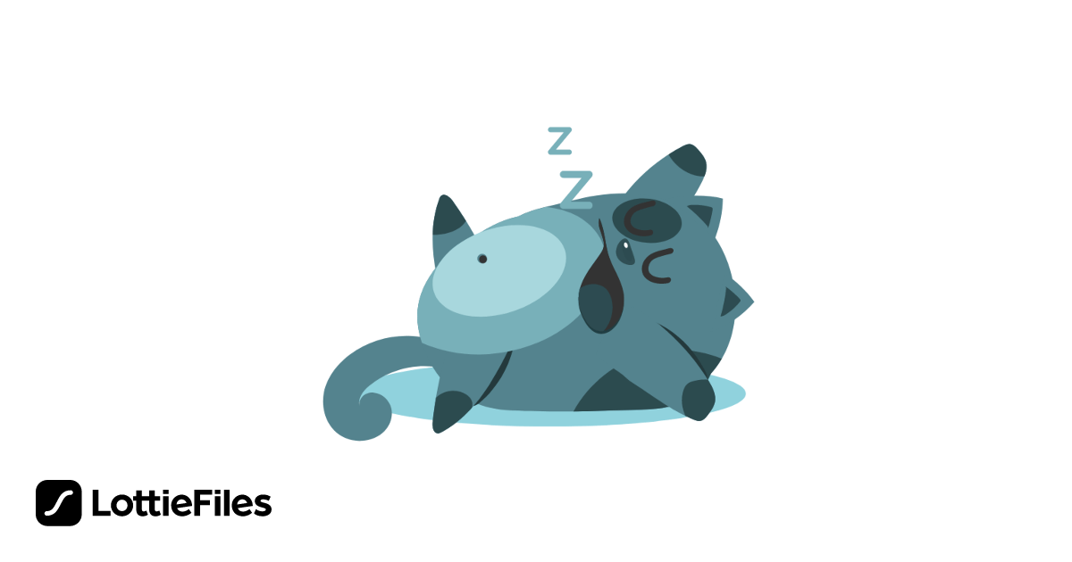 Free Sleepy Cat Animation by Julio | LottieFiles