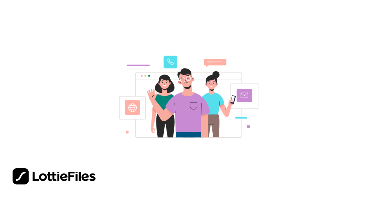 Free Get in touch with us / Online managers Animation by Mikhail ...