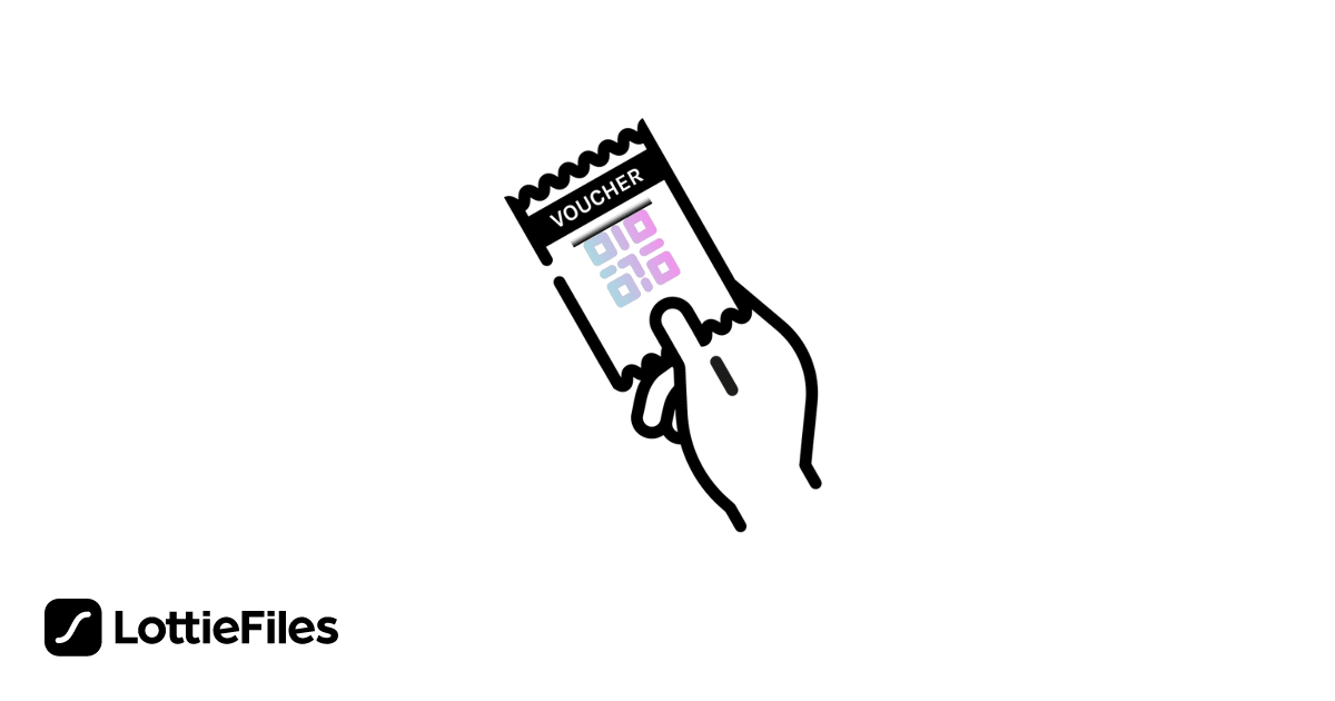 Free Voucher scan Lottie JSON animaiton by TinyAnimation Animation by ...